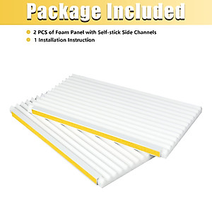 Powrocket Window Air Conditioner Foam Insulation Panels, 17-Inch x 9-Inch x 7/8-Inch Window AC Units Side Insulated Panel Kit,2 Pack,White