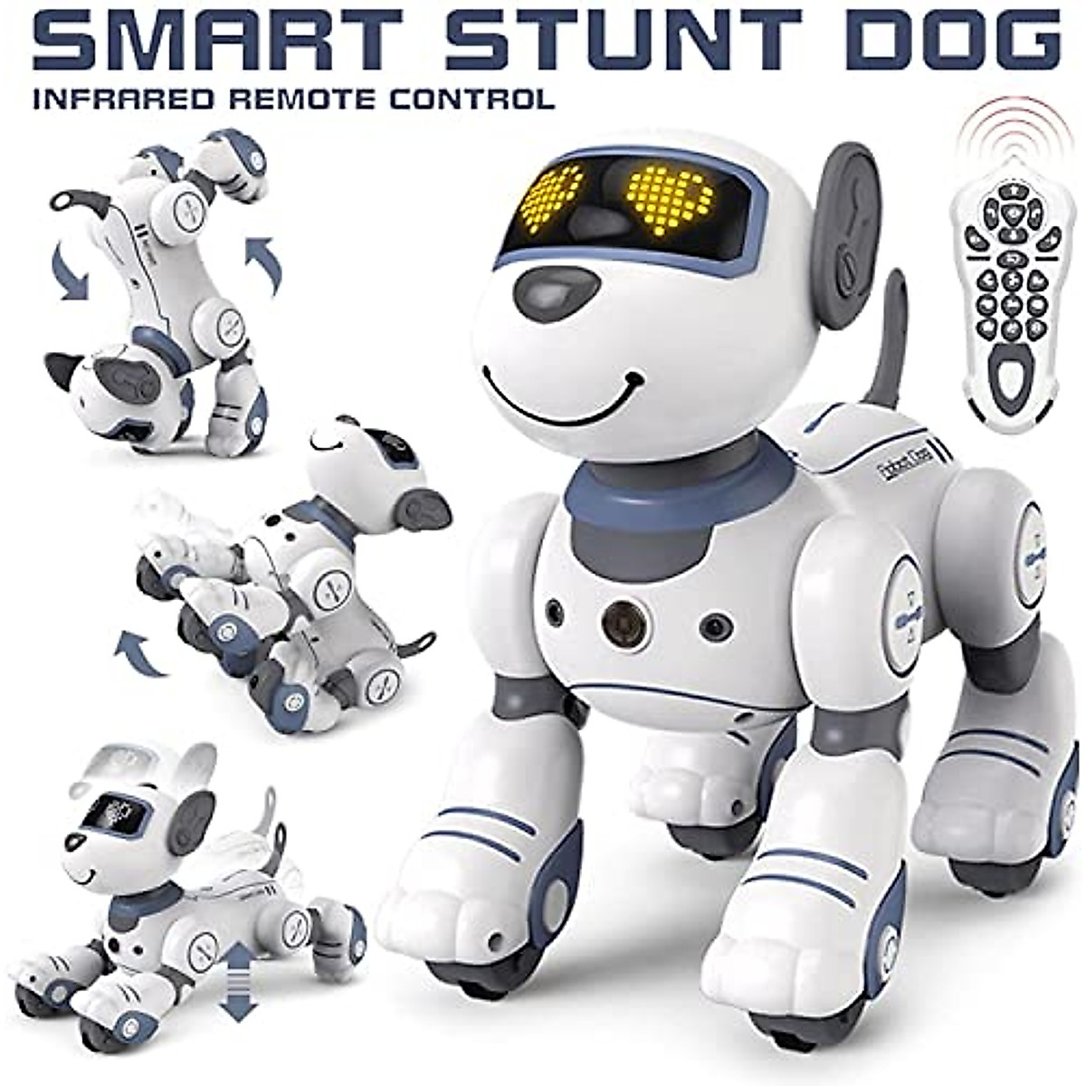 ZWXC Remote Controlled Dog Toy for Child, Interactive Dance Dog Robot Remote Control, Spilled Support, Dancing with Music