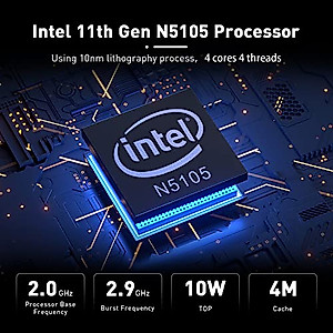 Beelink Processor N5105(up to 2.9GHz), U59 Pro Mini PC, Mini Desktop Computer with 16GB DDR4 + 500GB SSD, Supports 4K Dual HDMI/Type-C, Dual WiFi, BT4.0 Small Computer