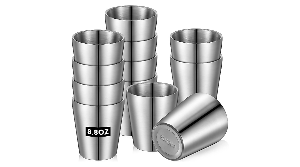 12 Stainless Steel Insulated Cups for Home & Outdoors