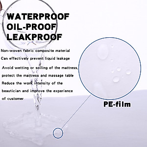 20 PCS Thick Massage Table Sheets Waterproof and Oil Proof Disposable SPA Bed Sheets Non-Woven Fabric Lash Bed Cover 31" X 70"(White)