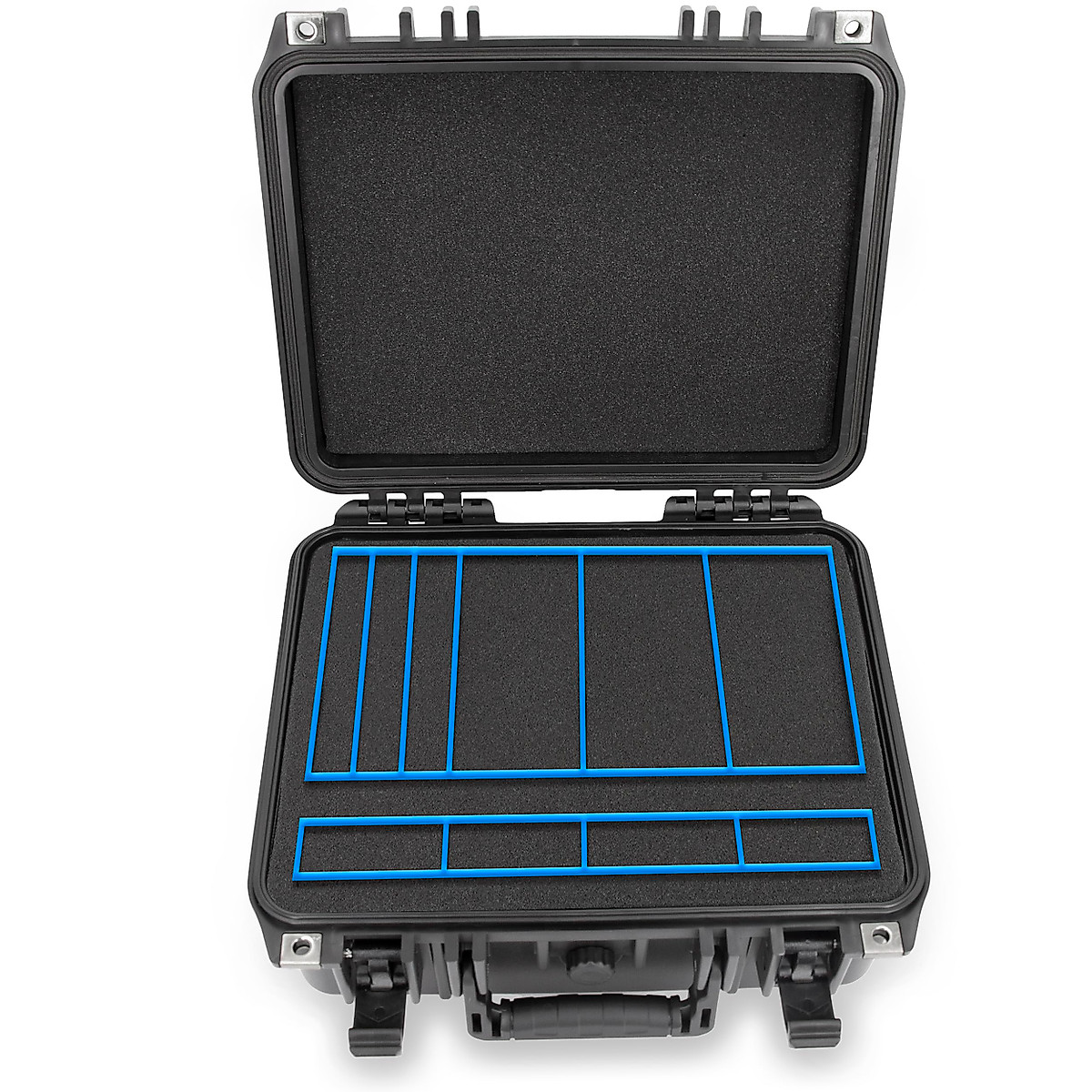 CASEMATIX Graded Card Storage Box Compatible with 40+ BGS PSA Sports Trading Cards with Top loader Card Storage Case Front Compartment, Waterproof Graded Card Case For Slabs and Toploaders