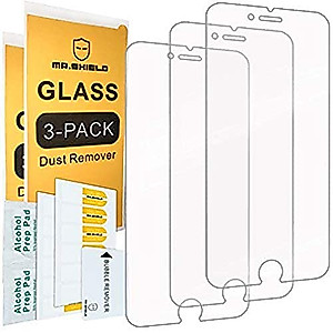 Mr.Shield [Tempered Glass] Screen Protector For iPhone 6 / iPhone 6S / iPhone 7 / iPhone 8 [3-Pack] Screen Protector
