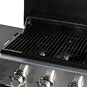 Outdoor Bazaar Set of Porcelain Coated Cooking Grid and Three Stainless Steel Replacement Heat Plates for Master Cook 3 Burner Grill Model
