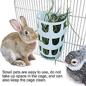 Hamiledyi Rabbit Hay Feeder，2Pcs Bunny Hanging Cage Manger Hay Holder Rack for Small Animal Chinchilla Guinea Pig Rat-（Random Color）