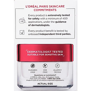 L'Oréal Paris Revitalift Anti-Wrinkle and Firming Face Moisturizer with SPF 25, Pro-Retinol and Centella Asiatica, Paraben Free, 1.7 oz (Packaging may vary)