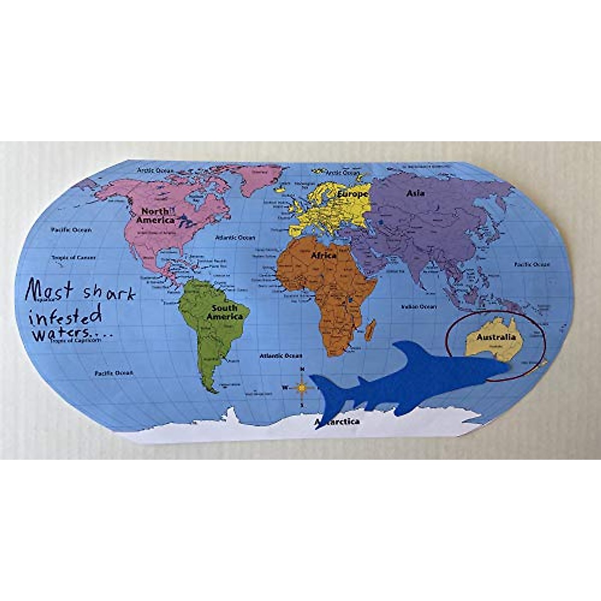 8” x 16” Labeled World Practice Maps, 30 Sheets in a Pack for Social Studies, Geography, Map Activities, Drill and Practice, Current Event Activities, Learning Games and More