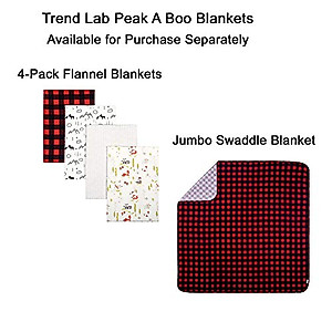 Trend Lab Peak-a-Bear 3 Piece Crib Bedding Set, Gender-Neutral Color Palette, Includes Quilt, Fitted Crib Sheet and Skirt