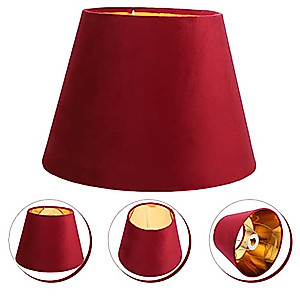 Uonlytech Chandelier Lamp Shades Fabric Barrel Lampshade Lamp Cover Small Clip On Lamp Shade for Table Wall Floor Lamp E27 Red