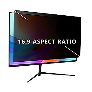 Jopwkuin Desktop Screen Protector, 25in Computer Screen Filter Clear View 16:9 Aspect Ratio Scratch Resistant for Office