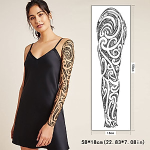 46 Sheets Lion Wolf Full Arm Temporary Tattoo for Women or Men Rose Flower Snake Half Arm Temporary Tattoos for Girls Boys Long Lasting Bird Angel Fake Tattoo for Kids