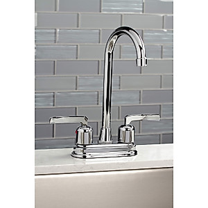 Kingston Brass KB8491EFL Centurion Bar Faucet, Polished Chrome, 4-3/4" spout reach