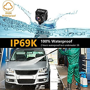 NATIKA Backup Camera for 2007-2018 Jeep Wrangler JK: No Distorted Affect Starlight Night Vision CVBS | AHD Waterproof HD Spare Tire Mount Backup Reverse Rear View Camera for Jeep Wrangler JK 2007-2018