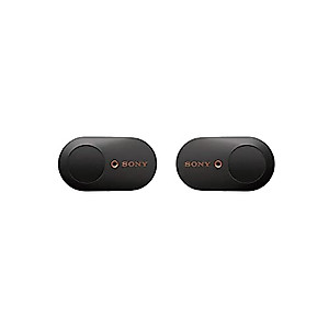 Sony WF-1000XM3 Truly Wireless Noise Cancelling Headphones with Mic, up to 32 Hours Battery Life, Stable Bluetooth Connection, Wearing Detection with Alexa Built-in - Black (Renewed)