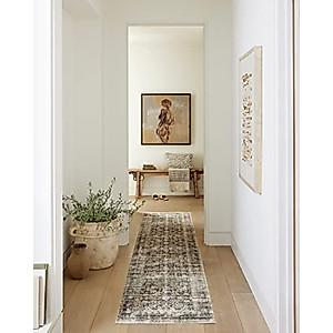 Loloi Amber Lewis x Morgan Collection MOG-02 Navy/Sand, Traditional 2' x 3'-6" Rectangle Accent Rug feat. CloudPile™