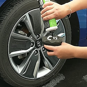 IPELY 2 Pack Large Tire Shine Applicator Pad, Durable and Reusable Hex-Grip Tire Dressing Applicator Pad for Applying Tire Shine