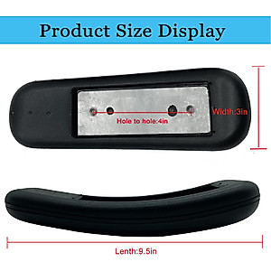 Wimdoyily Office Chair Arm Replacement Armrest Pads (Set of 2) Oval Shaped Office Chair Parts Arm Rest for Desk Chair with Mounting Hole Patterns Screws