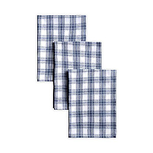 Calicot Dish Cloth 100% Cotton 20 Inch x 27.5 Inch Quick Qrying Kitchen Towel Easter for Hotel Quality, Dining, Kitchen, Parties & Tea (Blue Checks)