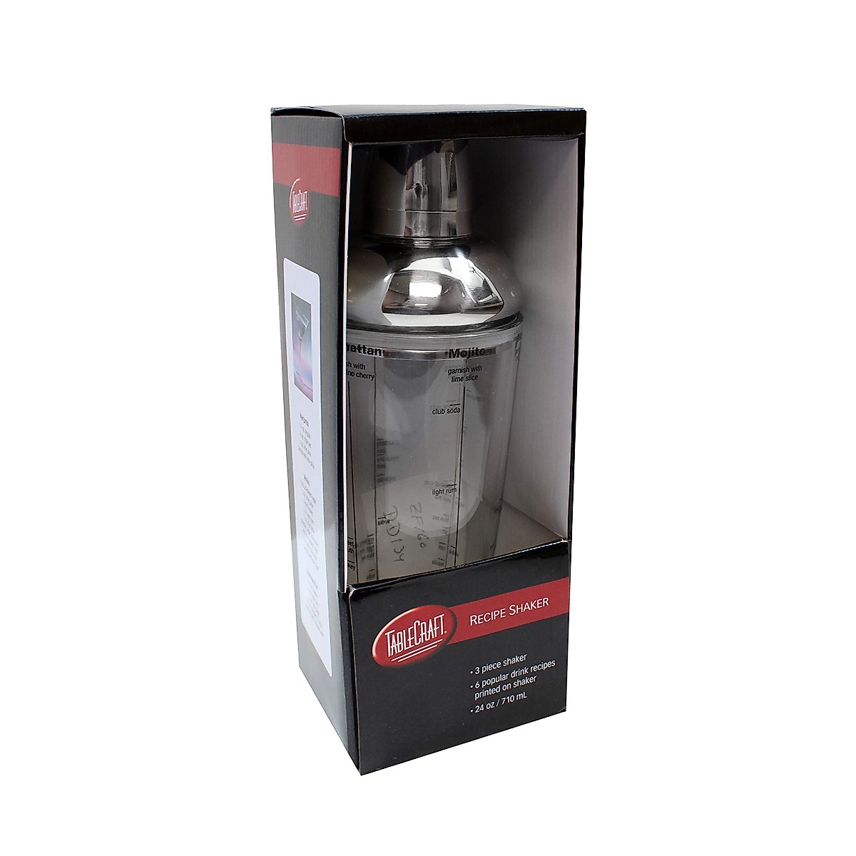 Tablecraft Stainless Steel Top Boston Shaker, 2.3, Gray