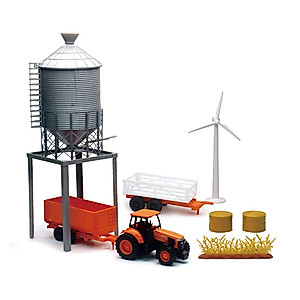 Kubota M5-111 Tractor and Grain Bin Playset