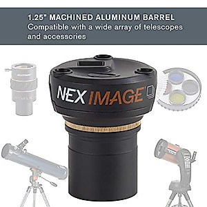 Celestron – NexImage Burst Color Solar System Imager – Astronomy Camera for Moon and Planets – 10 MP Camera for Astroimaging – High Resolution – Ultra–Sensitive ON Semiconductor MT9J003 CMOS Sensor