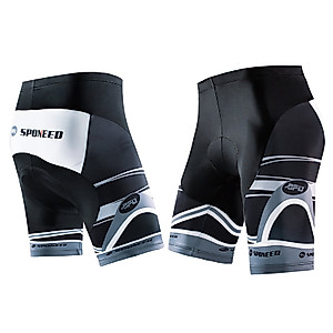 Padded Bike Shorts Men's Cycle Underwear with Padding Bicycle Pants Pockets-Free US XXL Gray Multi