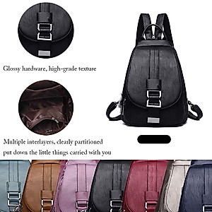 JishinGal Mini Backpack Purse For Women With Reinforced Straps Multipurpose Design Casual Daily Travel Flap Backpack Purse Handbags Leather Daypack