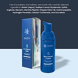 SNOW Teeth Whitening Foam - Gentle Teeth Whitening for Aligners and Night Guards Cloud-Like Spray Foam, Oral Personal Care with Hydroxyapatite and Arginine for The Teeth Enamel, 1.7fl. oz.