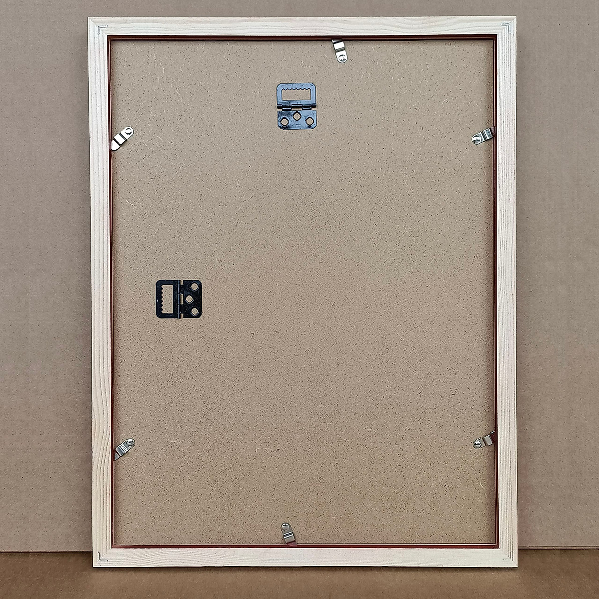 ZXT-parts 12x16 Picture Frame Red. Solid Wood, 2 Acrylic Panels (not Glass), 1 Piece of Copper Paper (Black and White), can Display Works of Art, Photos, etc. Wall hanging.1 Pack.