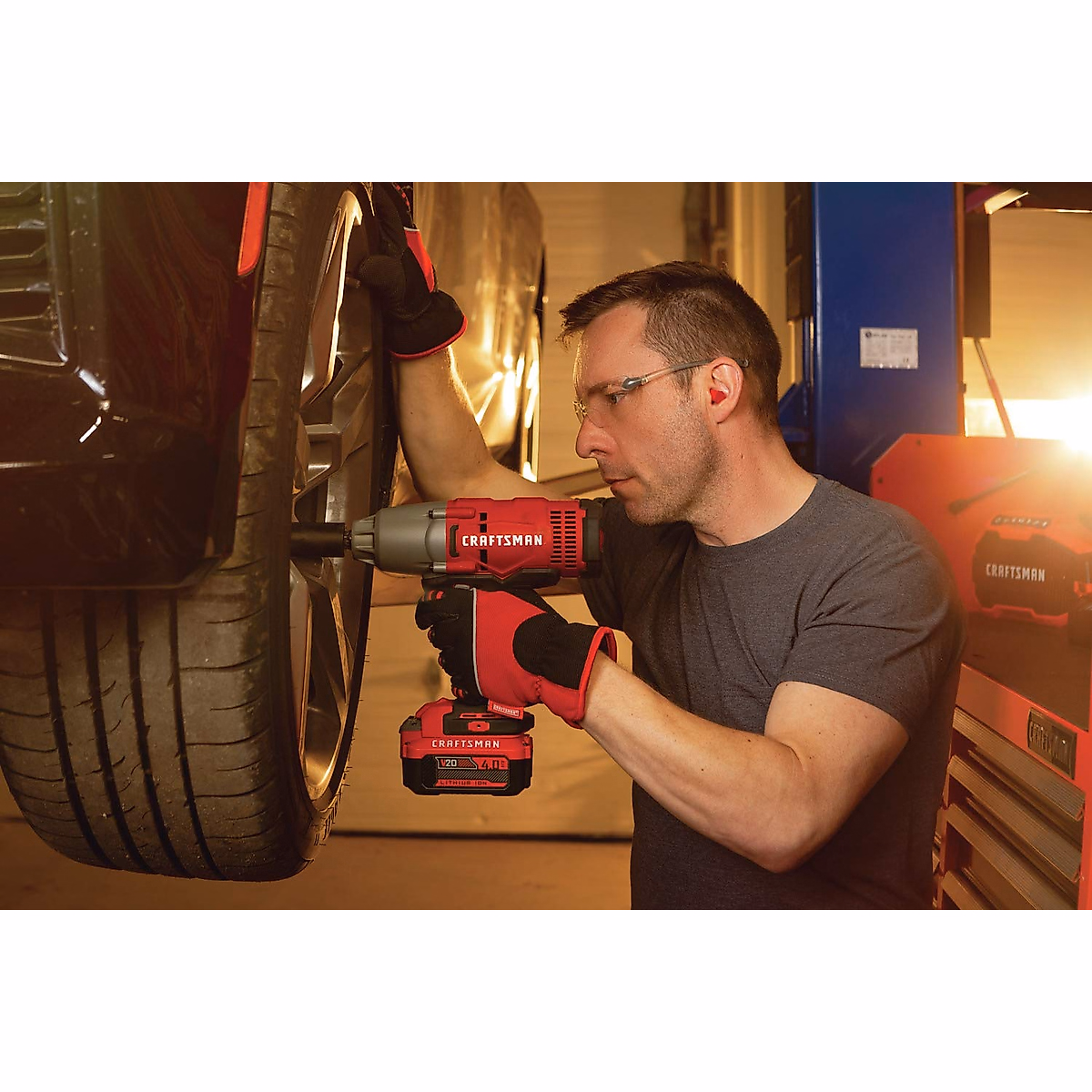 CRAFTSMAN V20 RP Cordless Impact Wrench Kit, 1/2 inch, Battery and Charger Included (CMCF900M1)
