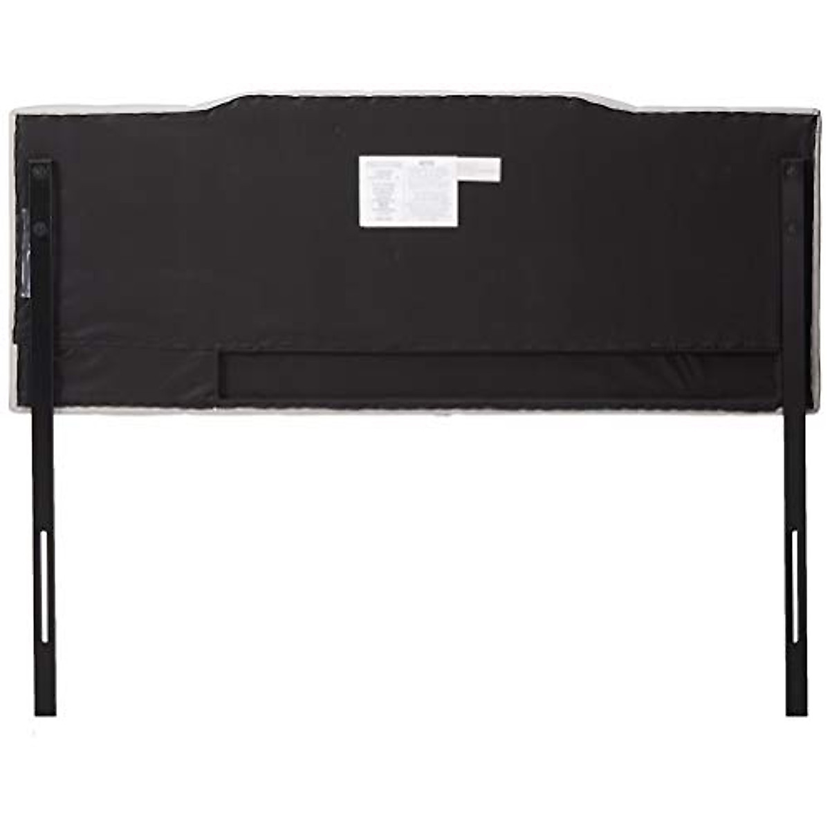 Zinus Satish Upholstered Channel Stitched Headboard in Light Grey, Full