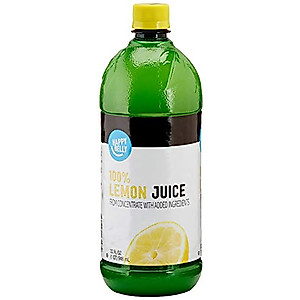 Amazon Brand - Happy Belly 100% Lemon Juice From Concentrate, 32 Ounce