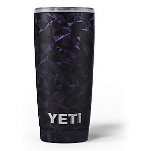 Design Skinz Dark Blue Geometric V21 - Skin Decal Vinyl Wrap Kit Compatible with The Yeti Rambler Cooler Tumbler Cups