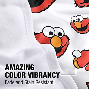 LOGOVISION Sesame Street Lightweight Baby Blanket, 30"X40", Elmo Face Pattern Unisex for Infants Girls & Boys