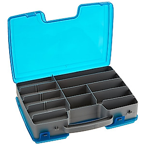 Plano Large 2 Sided Tackle Box, Metallic Gray & Blue, Medium