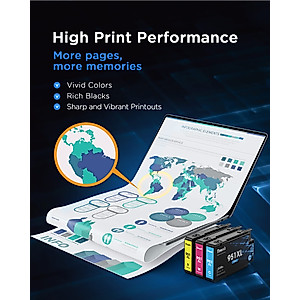 【5-Pack Larger Capacity】 950XL 951XL Ink Cartridges Combo Pack, Replacement for HP 950 951 XL Ink Cartridges, High Page Yield, Works with OfficeJet Pro 8600 8610 8620 8625 Printer (2BK/1C/1M/1Y)