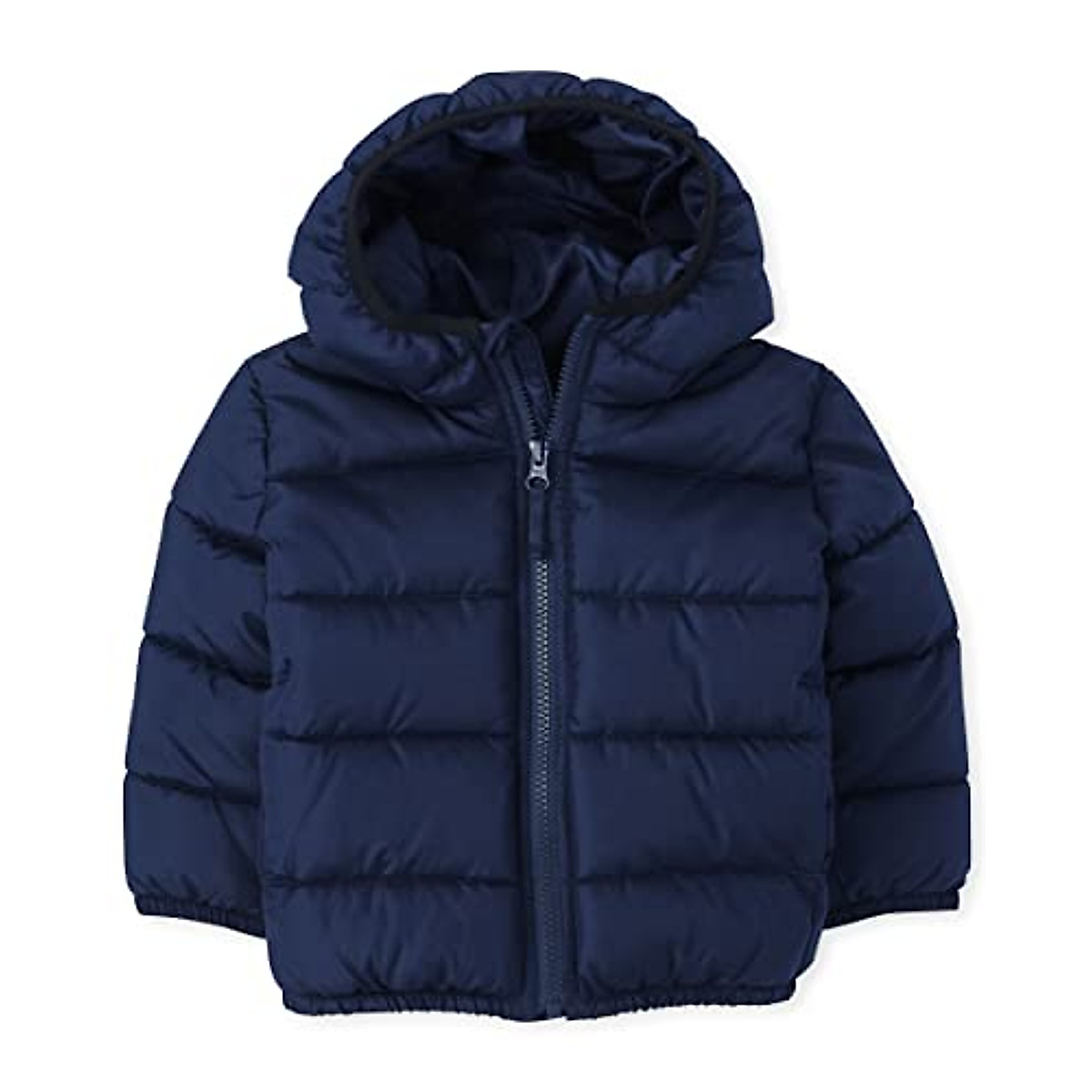 The Children's Place Baby Boys Toddler Medium Weight Puffer Jacket, Wind, Water-Resistant, Navy, 3T