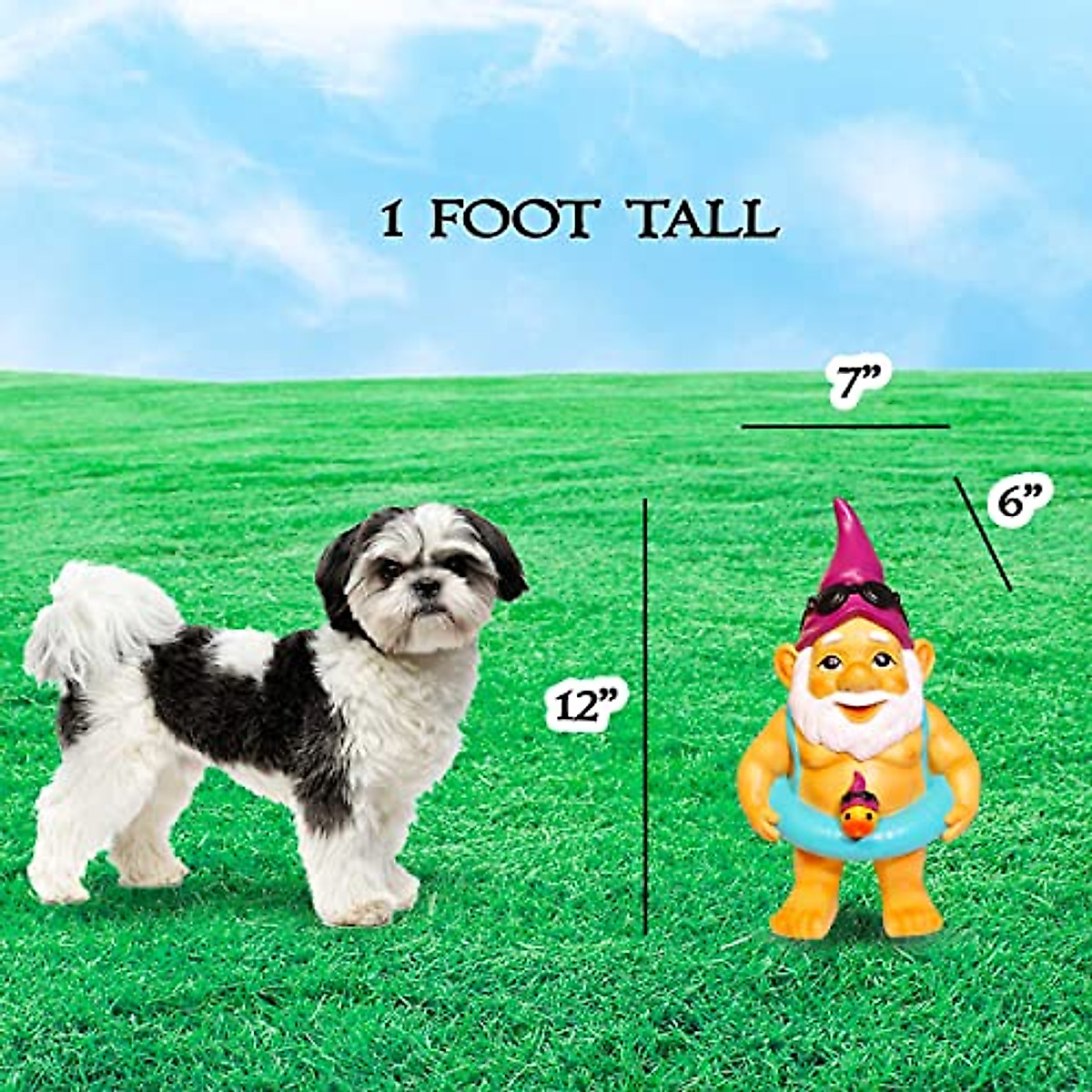 Garden Gnomes Galore Beach Gnomes - Pool Decorations Outdoor Pool Decor - Garden Gnomes Outdoor Funny Garden Gnomes - Gnomes Decorations for Yard Gnome - Poolside Decor Pool Area Decorations Outdoor