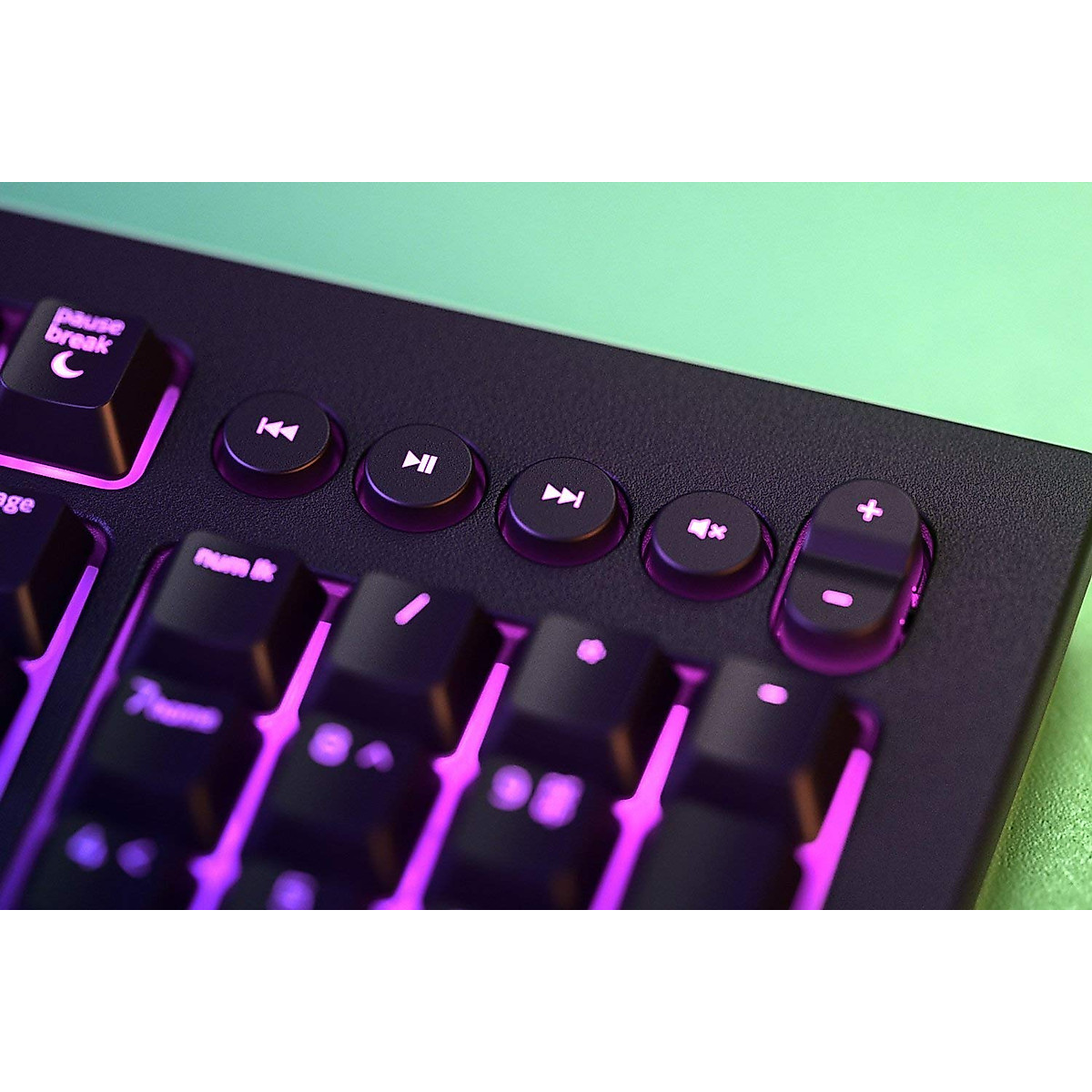 Razer Cynosa V2 Gaming Keyboard: Customizable Chroma RGB Lighting - Individually Backlit Keys - Spill-Resistant Design - Programmable Macro Functionality - Dedicated Media Keys
