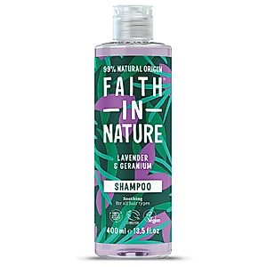 Faith in Nature Shampoo for Normal to Dry Hair Lavender Geranium 13 5 fl oz 400 ml