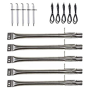 Criditpid Grill Replacement Parts for Brinkmann Brinkman 810-2511-S, 810-2512-S, 810-3660-S, 810-4220-S Gas Grill Models, Stainless Steel Burner Pipe Tube with Igniter Electrode.