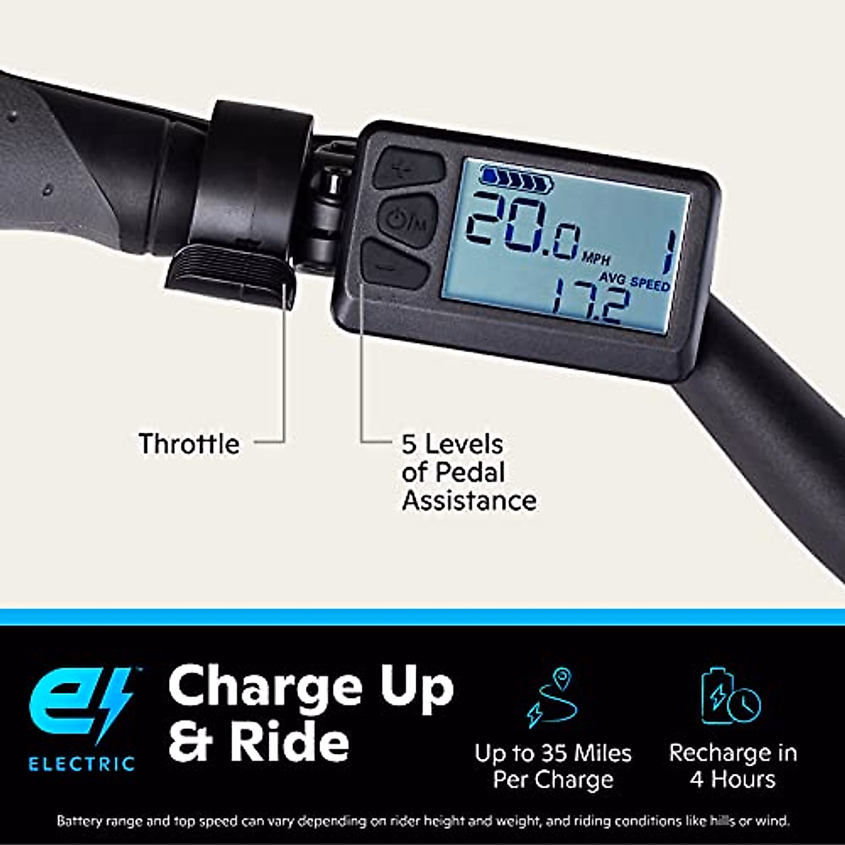 Schwinn Coston CE Hybrid Electric Bike for Adults, 20MPH eBike, Up to 35 miles on a Single Charge, 27.5-Inch Wheels, 7-Speed, Large/X-Large Step-Thru Frame, Gloss Teal