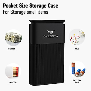 ONEONTA Minimalist Storage Case with Magic Function - Extra Durable Holder Case - Multipurpose Case for Men and Women, Black