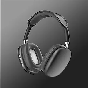 P9 Pro Max Wireless Bluetooth Headphones, Stereo Sound Earphone Headphone Headset Sports Game Headphones Supports TF Noise Canceling Earphone (Black)