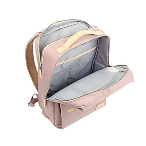 Nordace - Smart Backpack Siena 19L-volt laptop compartment USB connection water-resistant weight: 0.88 kg luggage strap security pocket water bottle slim design, pink