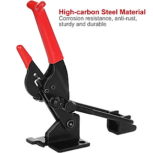 AConnet 4 Pack 700lbs Capacity Toggle Clamps GH- 431 Adjustable U Bolt Self-lock Toggle Latch Quick Release Toggle Clamp Latch with Locking Mechanism (Black)