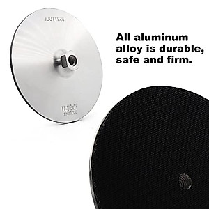 BSRTTOOL 7 Inch Aluminum Backer Pad - Hook Loop Backing Pad 5/8"-11 Thread Angle Grinder Use (7 INCH)