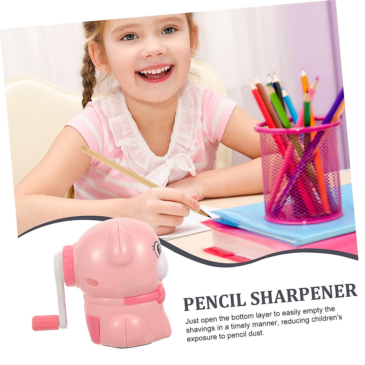 LIFKOME Compact Kids Sharpener Lovely Sharpeners Small Pencil Sharpener Cartoon Sharpener for School Classroom