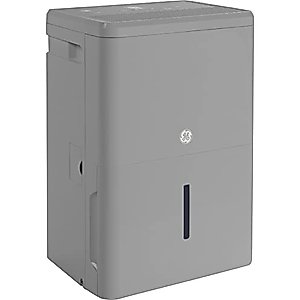 GE Energy Star Portable Dehumidifier 50 Pint with Pump, Perfect for Bedroom, Garage or Rooms up to 4000 Sq Ft, For High Humidity Areas, Built-in Pump Eliminates Need to Check Water Levels, Grey