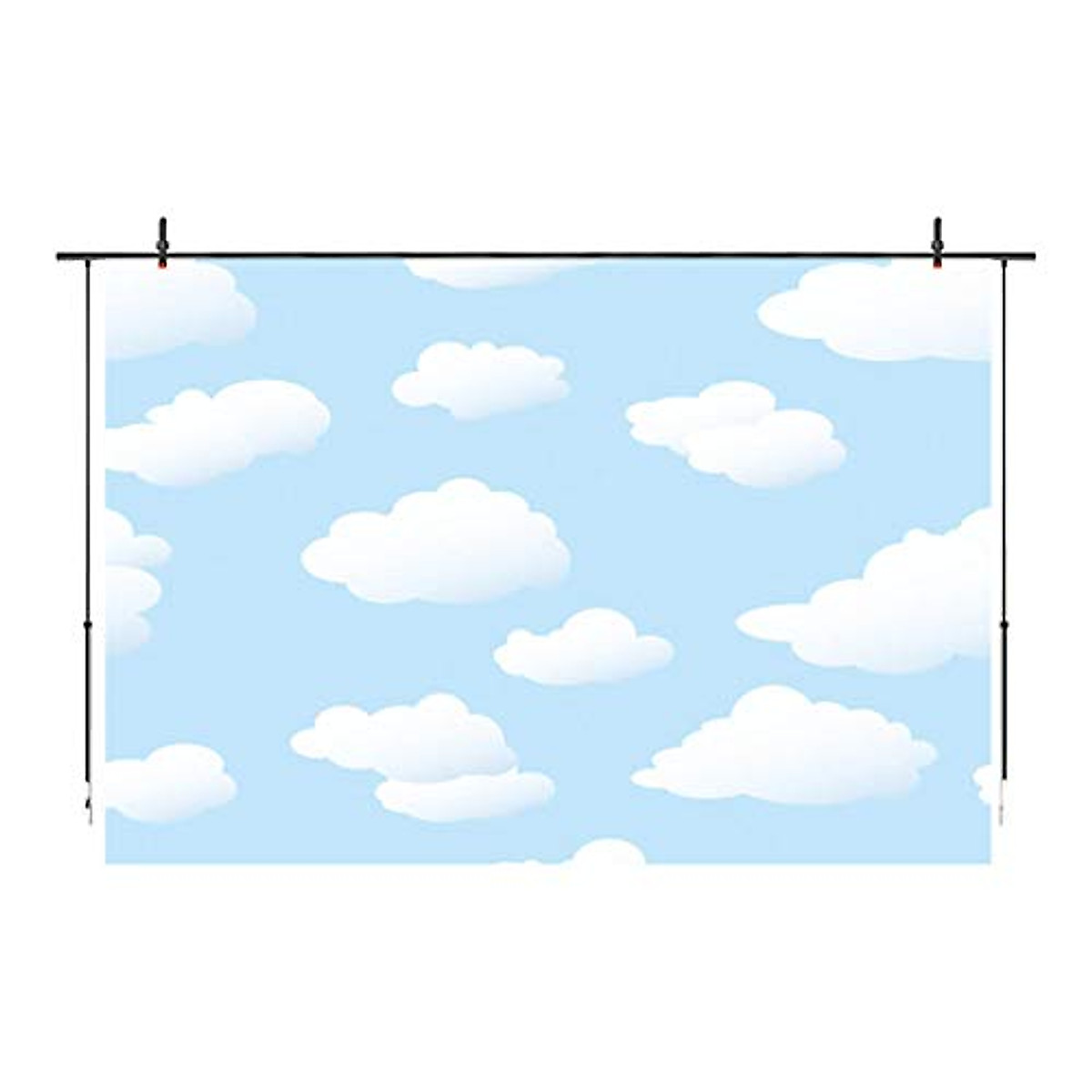 Blue Sky White Cloud Backdrop Birthday Party Backdrops Kids Photography Background Shooting Studio Props 6x4ft